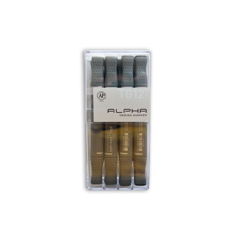 Alpha Design Marker 12-Color Set Toner Gray – Craft Carrot