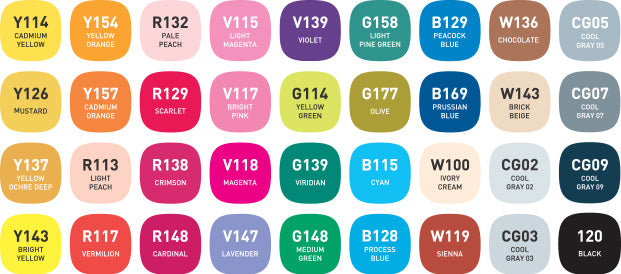 Alpha Design Marker 36-Color Set – Craft Carrot