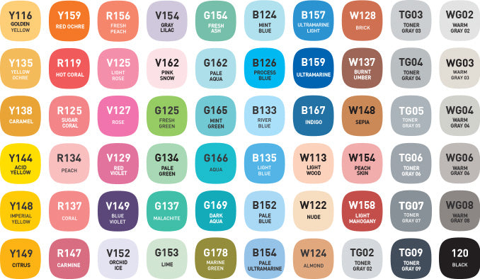 Alpha Design Marker 60-Color Set B – Craft Carrot